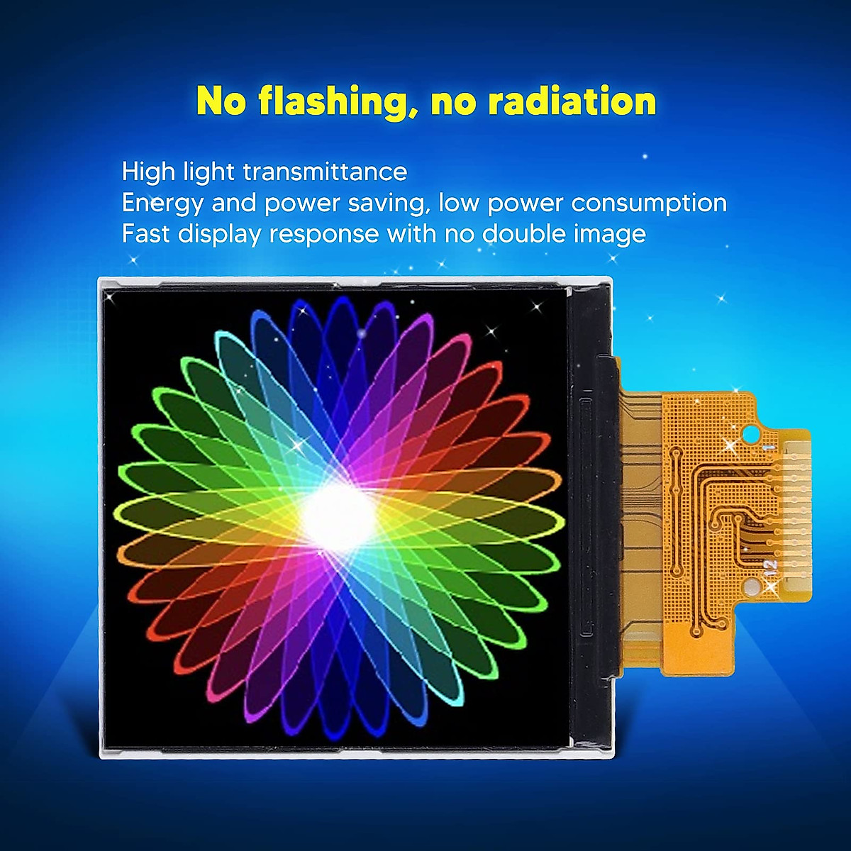 Eujgoov 1.54in TFT Screen LCD Display Module 240x240 Resolution SPI Interface ST7789V Drive