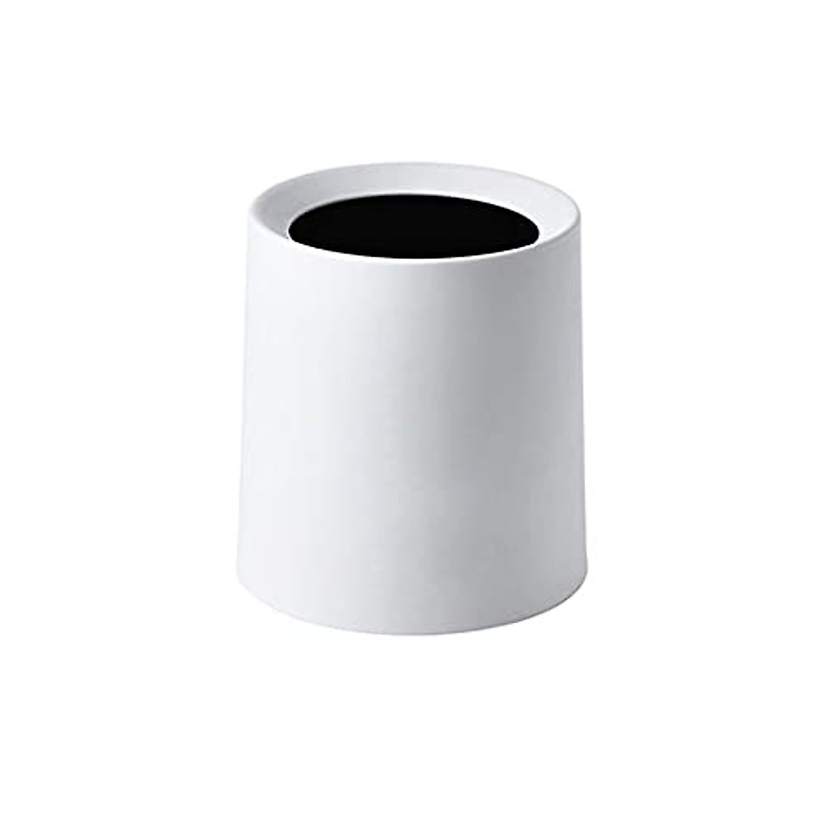 ESASAM Trash Bin， Desktop Plastic Trash Can for Family，Small Size，Beautiful Appearance，with Liner（White,Blue,Pink） (Color : White)