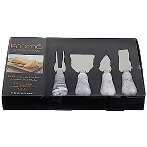 Prodyne KM-4-W Froma Knives Cheese Knife, Set of 4, White