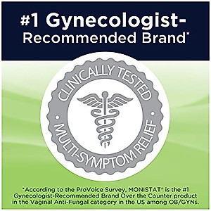 Monistat 3-Day Yeast Infection Treatment Suppositories + Itch Relief Cream, 7 Piece Set