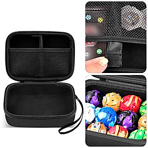 Case Compatible with Bakugan Figures, BakuCores and Armored Alliance, Collectible Action Figures, Mini Toys Container Carrying Box for Bakugans Trading Cards (Bag Only) - Black