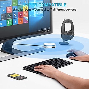 1Mii Bluetooth Adapter for PC, USB Bluetooth Dongle Adapter 5.0 + EDR, for Windows10/8/7 Desktop Laptop to Bluetooth Keyboard, Mouse, Printer, Headphones, Speakers