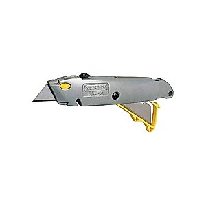 Stanley 10-499 Quick-Change Utility Knife with Retractable Blade and Twine Cutter, Silver