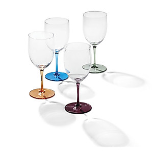 Oneida Bottoms Up Wine Glasses, Set of 4, 4 Count, Multi