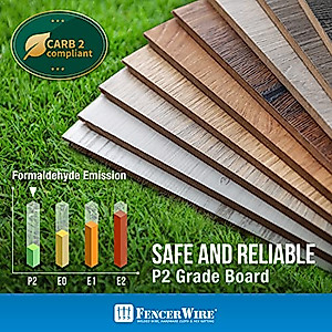 Fencer Wire 4 Tier Free Standing Shelf, 24 Inch Width Bookshelf, Bookcase Shelf Storage Organizer, Industrial Book Shelves for Home Office, Living Room, Kitchen, Black Wooden Shelves & Metal Frame