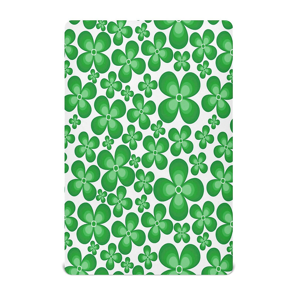 Kigai Shamrock Stretchy Fitted Crib Sheets Soft and Breathable Portable Crib Mattress Topper for Boys and Girls 28x52 in