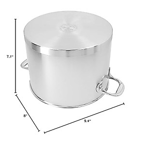 Demeyere Atlantis 7-Ply Stainless Steel Stock Pot, 8.5 quarts, Silver