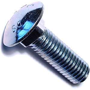 Hard-to-Find Fastener 014973232108 Carriage Bolts, 5/8-11 x 2, Piece-25, zinc