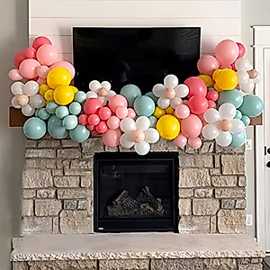 DIY Daisy Balloon Garland,147PCS Daisy Balloon Arch Kit, Retro Hippie Boho Macaron Pastel Balloons Garland for Baby Shower Bridal Wedding Daisy Birthday Party Decorations