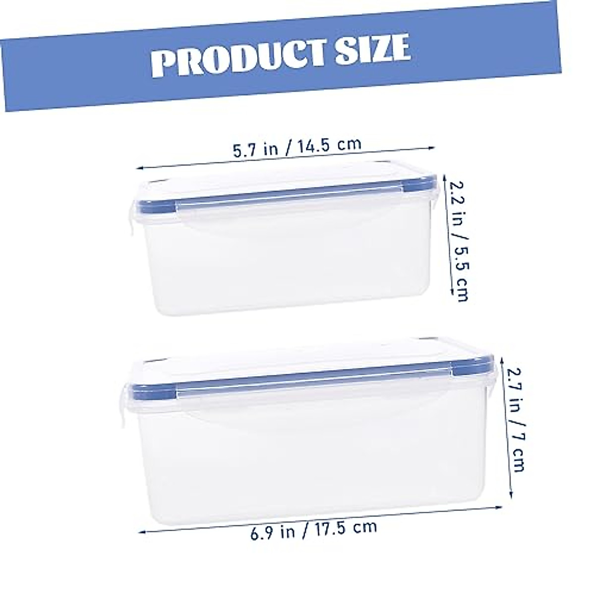 IMIKEYA 4-piece Pp Material Airtight Food Storage Containers with Lids for Sandwiches Snacks