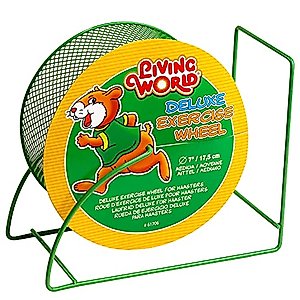 Living World Deluxe Exercise Wheel, Hamster and Small Animal Wheel, Green