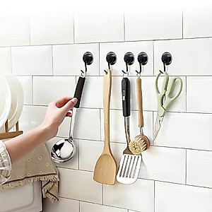 Magnetic Hooks，35Lbs ​Strong Neodymium Magnet Hook,for Hanging BBQ Grill Tools Pot Holders,Refrigerator,Cruise,Kitchen,Key Holder,Coat,(Black 10PACK)