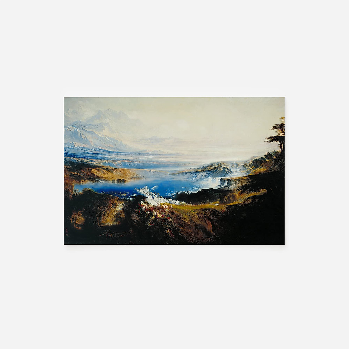 John Martin - The Plains of Heaven (1851) - Classic Painting Photo Poster Print Art Gift Home Wall Decor - Religious Nirvana God // Size: 24 x 16 Inches