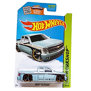 Hot Wheels 2015 HW Workshop Chevy Silverado 249/250, Light Blue