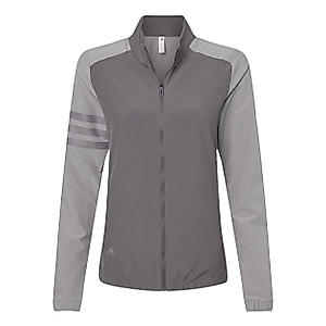 adidas Womens 3-Stripes Full-Zip Jacket, S, Grey Five/Grey Three