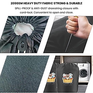 "Extra Large Heavy Duty Laundry Bag for Travel, Locking Drawstring Closure, Large Bags Will Fit a Laundry Basket or Hamper and Strong Enough to Carry up to Three Loads of Clothes 1 Bags"CAT "