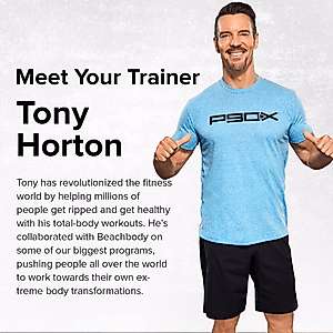 P90X DVD Workout Base Kit, Home Gym Bodyweight Exercise Program, No Workout Equipment Needed, Nutrition Guide Included, 12 Fitness DVDs