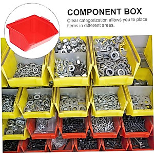 HONMEET 5pcs Red Small Parts Organizer Hardware Storage Rack Storage Boxes Abs Garage Storage System