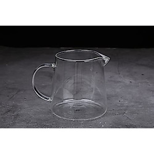 JIEJE Small Glass Pitcher, 8.5 Ounces, Glass Tea Pitcher, Glass Milk Pitcher, Glass Creamer Pitcher, Mini Glass Pitcher (1 Pack)