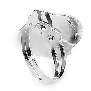 ODETOJOY Emotional Mood Ring Heart Butterfly Color Change Mood Magic Oval Temperature Control Rings Size Adjustable Antique Silver Boho Finger Ring (Oval)