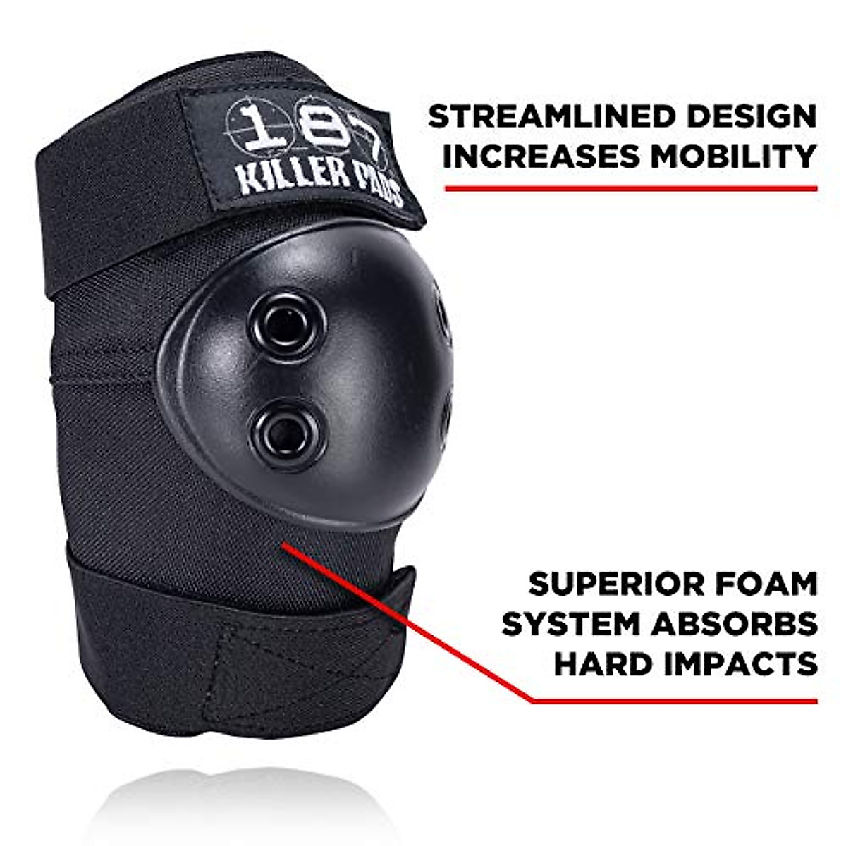 187 Killer Pads Knee Pads, Elbow Pads Combo Pack, Black, X- Small