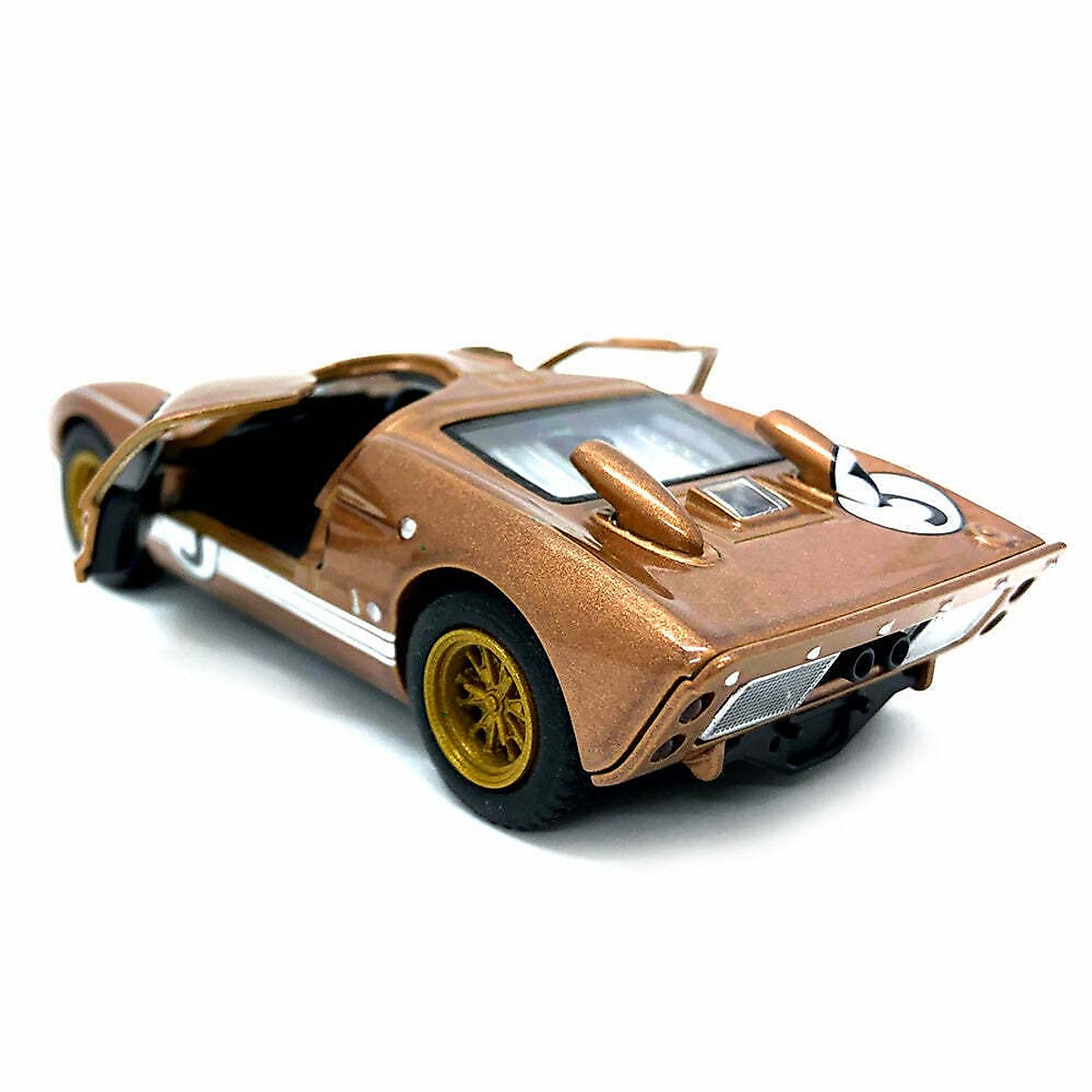 KiNSMART SetOf3 1966 Ford GT40 MKII Heritage Edition 5" 1:32 Scale Die Cast Metal Model Toy Super Race Car Blue Brown Black