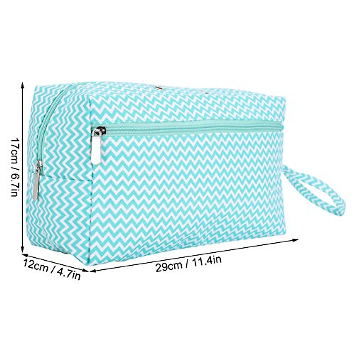 Yarn Storage Bag 29x12x17cm Large Yarn Organizer Tote Bag with Zipper Closure and Pocket for Knitting Needles Crochet Hooks (L)
