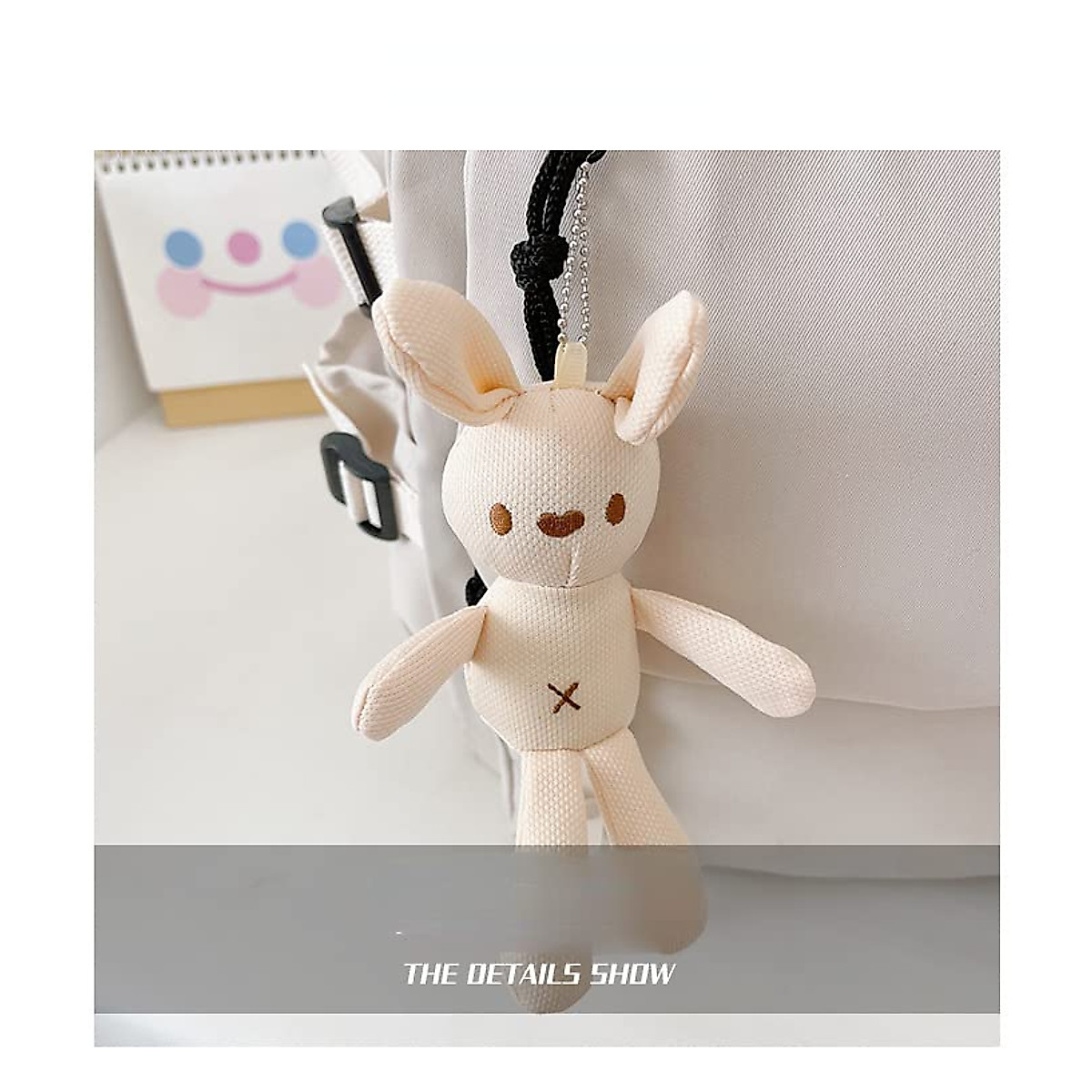 Genshin Impact Raiden Shogun Baal Backpacks Bookbag Black School Bag Daypack Travel Bag of 18" With Cute Doll of Bunny