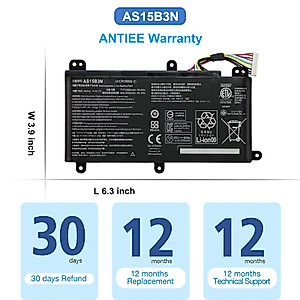 ANTIEE AS15B3N Laptop Battery for Acer Predator 15 G9-591 G9-591G G9-592 G9-592G G9-593 Predator 17 G5-793 G9-791 G9-791G G9-792 G9-792G G9-793 Predator 17X GX-791 GX-792 21X GX21-71 G9000 4ICR19/66-2