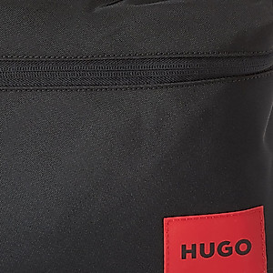 HUGO Men's Nylon Backpack, Black Metal, One Size