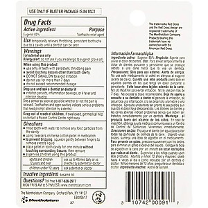 Red Cross Toothache Medication Drops