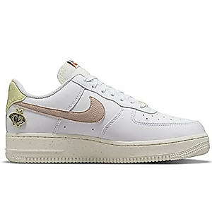 Nike Women's AIR Force 1 '07 Next Nature Shoes, White/Boarder Blue/Citron Tint/Pink Oxford, 8