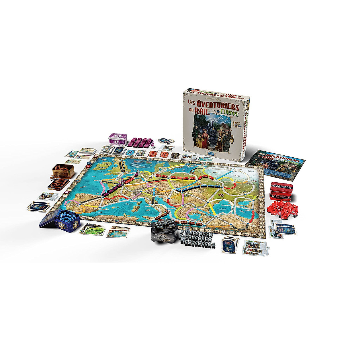 Asmodee Jeu - Les Aventuriers du Rail : Europe (15eme Anniversaire)