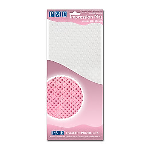 PME Classic Dot Design Impression Mat for Cake Decorating, Standard, Transparent