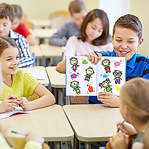 Yeaqee 200 Pcs Pocket Notebook Bulk, 4 x 5.5 In, 40 Pages, Colorful Travel Journal Set Small Pocket Notebooks for Kids Blank Memo Mini Sketchbook Unlined Notepads Books 10 Colors for Students