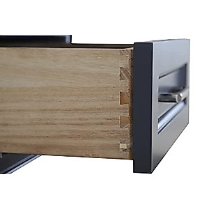 Kitchen Bath Collection Aria 60-inch Single Bathroom Vanity (Marine Gray/Carrara): Includes Marine Gray Cabinet with Authentic Italian Carrara Marble Countertop and White Ceramic Sink