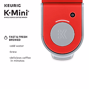 Keurig K-Mini Single Serve K-Cup Pod Coffee Maker, Poppy Red