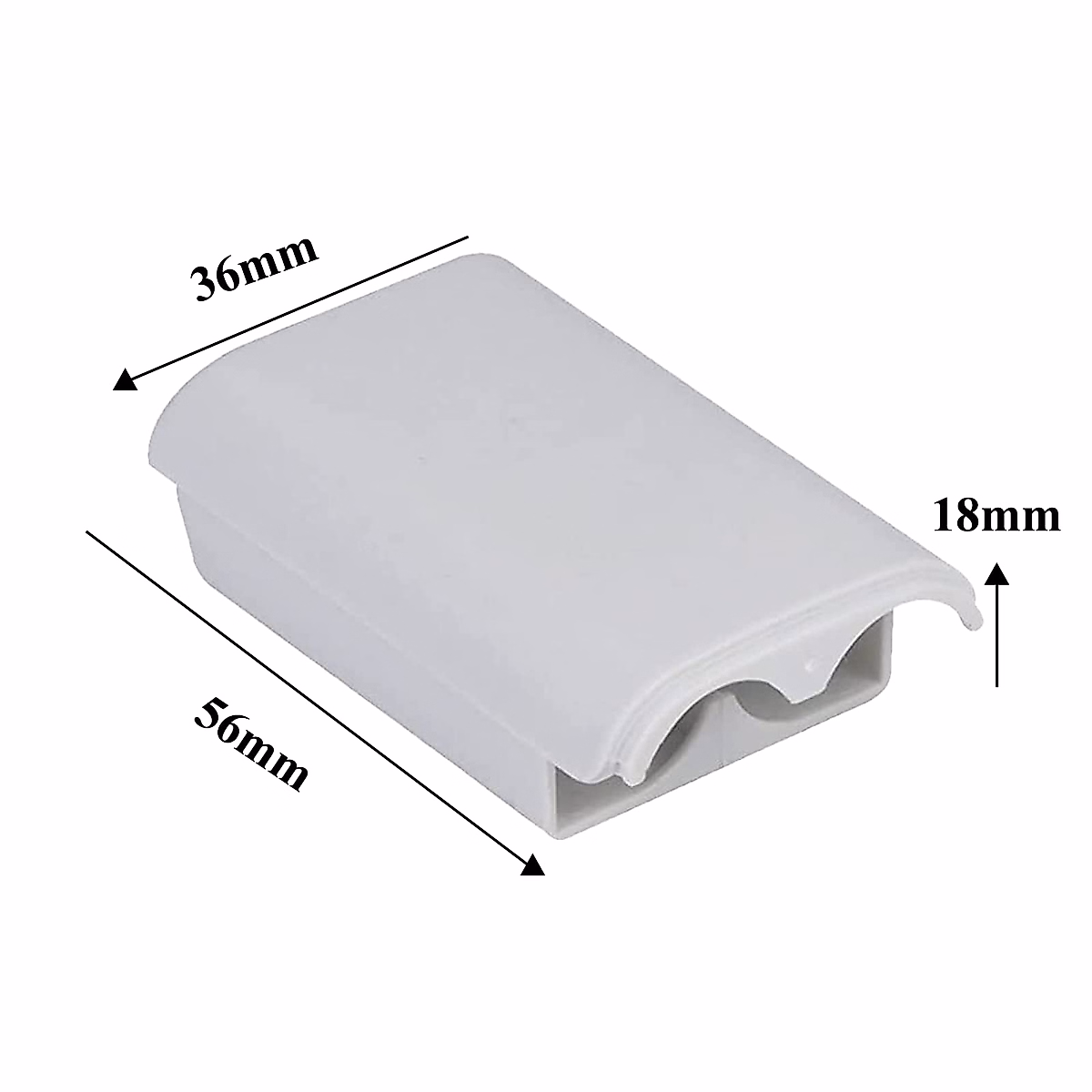 2 Pcs Battery Pack Cover for Xbox360 Wireless Controller, Replacement Battery Pack Cover Shell Case (1×Black, 1×White)