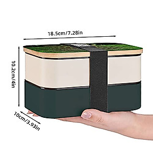 KOOLR Peacocks Print Bento Box Adult Lunch Box With 2 Compartments Stackable For Work Picnic Leak Proof Bento Box