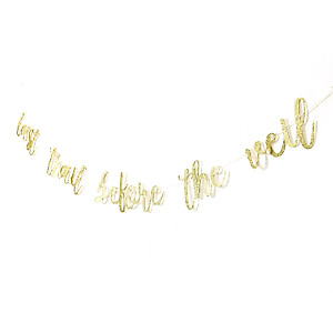 Last Trail Before The Veil Banners - Hiking Bachelorette Party Decorations, Hiking Nautical Themed Bachelorette Hanging Ornaments, Mountain Revel Garland, Adventure Party Decor Supplies, Cabin Bachelorette Party Decorations