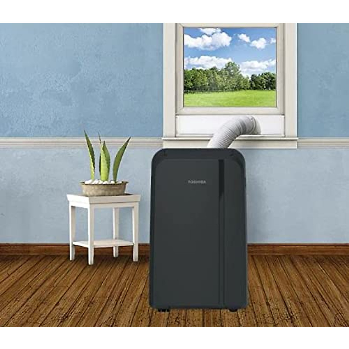 (Renewed) Toshiba 13,500 BTU (10,000 BTU DOE) 115-Volt WiFi Portable Air Conditioner with Dehumidifier for up to 450 sf