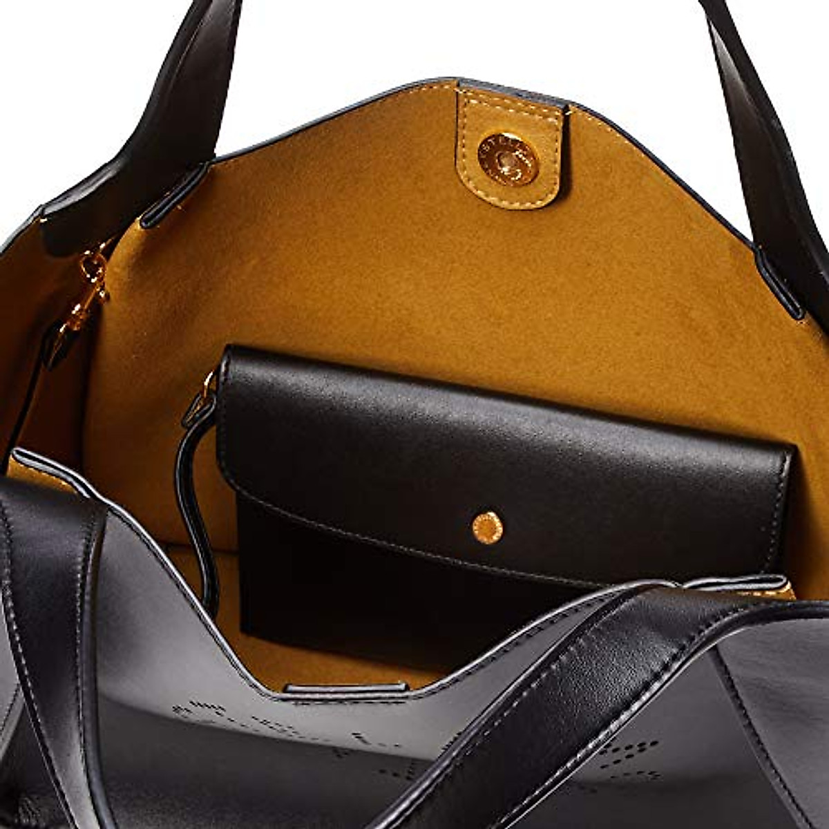 Stella McCartney 513860 W8542 2-Way Handbag with Logo Pouch Black