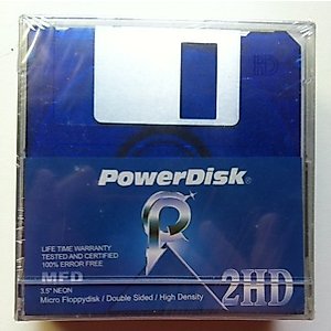 PowerDisk 2HD Floppy Diskette Neon 5 Pack