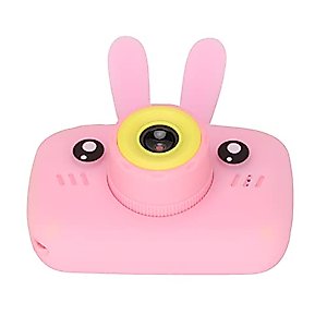 Kids Camera, Children's Cartoon Camera Mini 1080P Full HD Shockproof Bunny Appearance with Lanyard Charging Cable for Girl