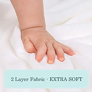 HIPHOP PANDA Bamboo Baby Washcloths - 2 Layer Soft Absorbent Newborn Bath Face Towel - Natural Baby Wipes for Delicate Skin - Baby Registry as Shower(6 Pack)