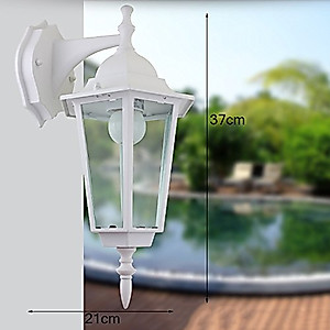 PEHUB Wall Sconce Waterproof Outdoor Lighting High Brightness E27 LED Wall Light Fixture Retro Creative Patio Villa Wall Lamp with Glass Shade Exterior Light Fixture