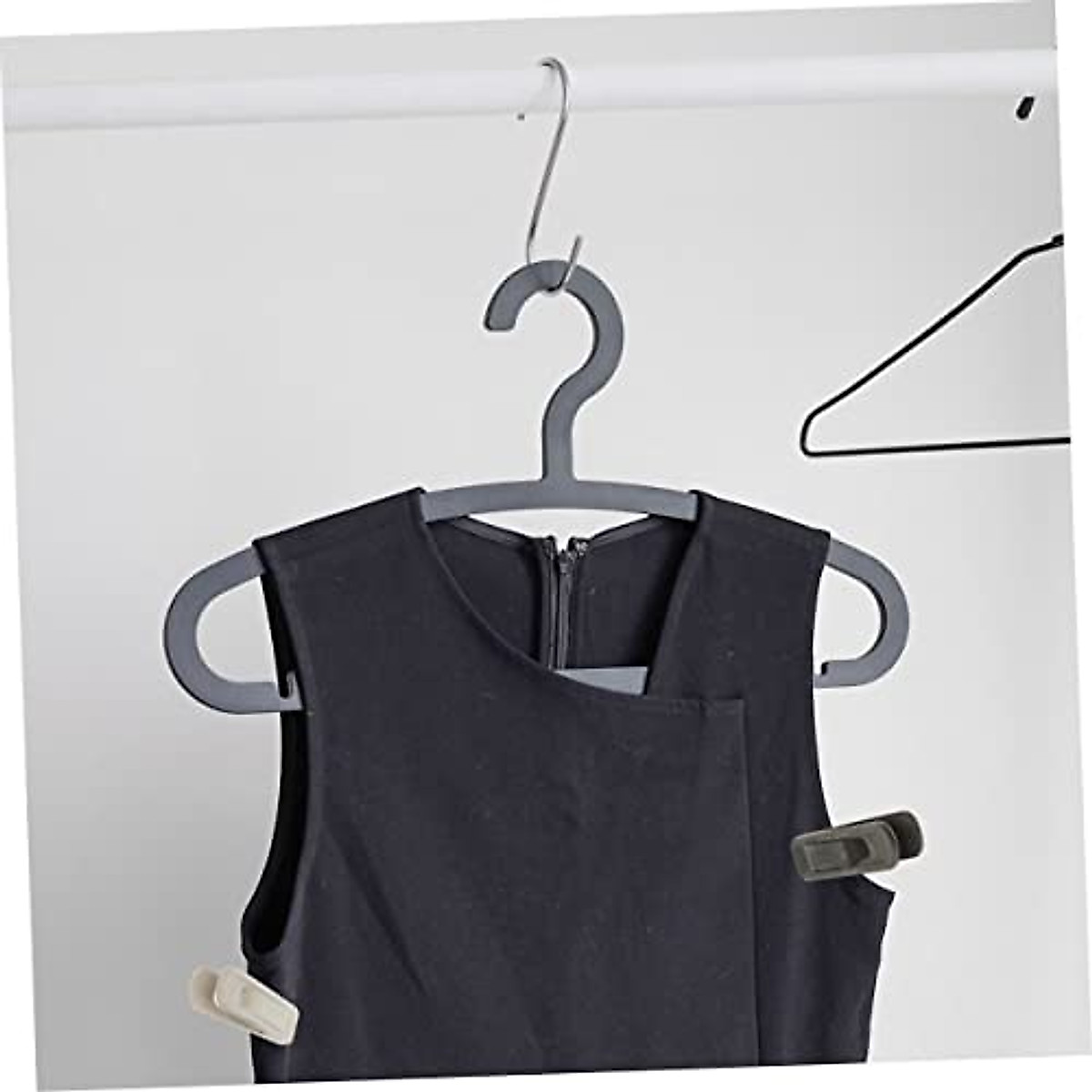 YARNOW Plastic Clothes Hanger Flocked Hangers 30pcs Hanger Clothes Peg Hanger Clips Coat Hanger Trouser Press Clothes Pin