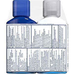 Mucinex Fast-Max Cold and Flu & Nightshift Severe Cold and Flu Medicine for Adults, Over-the-Counter Medication Combo Pack for Sore Throat Relief, Decongestant, Cough & Cold Medicines, 2 x 6 Fl Oz