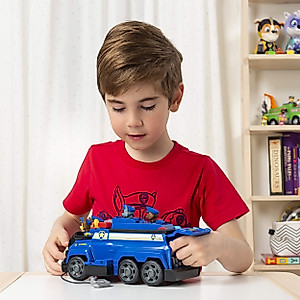 Paw Patrol, Chase’s Total Team Rescue Police Cruiser Vehicle with 6 Pups, for Kids Aged 3 and Up
