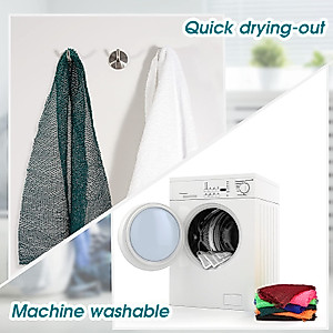 African Net Bath Sponge Long Exfoliating Body Scrubber Net Dual Sided Nylon Bath Towel Back Scrubber Skin Smoother for Women and Men Showering, Massaging, and Stocking Stuffer (Nurse Green)